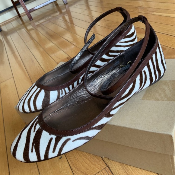 J. Crew | Shoes | J Crew Zebra Print Real Pony Hair Ballet Flats W ...